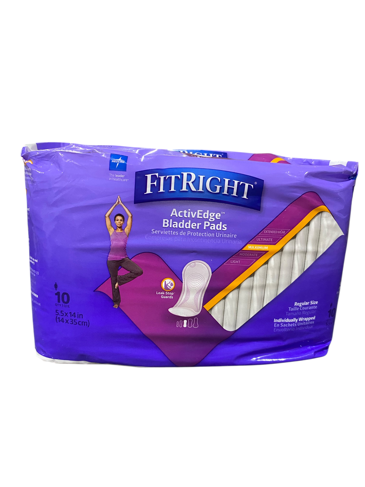 FitRight, Incontinence, Bladder Control, Pads, Ultimate Absorbency, 10 ...