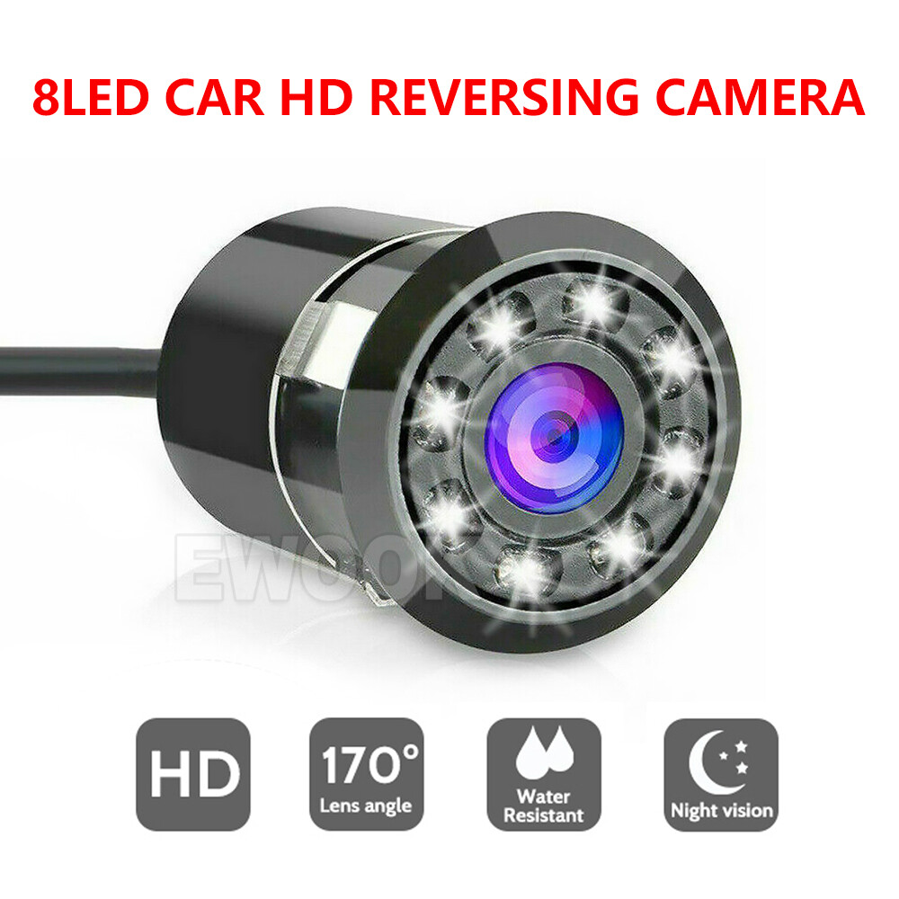 8LED Car Rear View Reverse Parking HD Camera Night Vision Cam ...