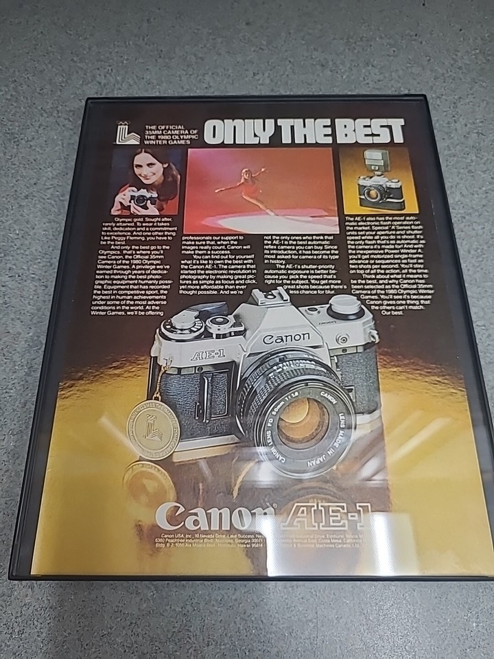 Canon Camera AE-1 1979 Print Ad Framed 8.5x11 Wall Art | eBay