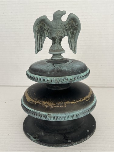 Vintage Eagle Topper Post Finial, Green Tarnish, Copper, Brass 7 1/2 ...