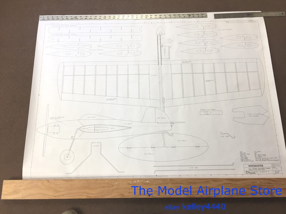 Plans for Ringmaster S-1 and Snapper Control Line Stunt Gas Model ...