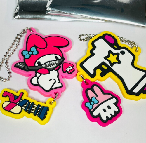 Splatoon x My Melody Rubber Charm Hello Kitty and Nintendo *Official ...