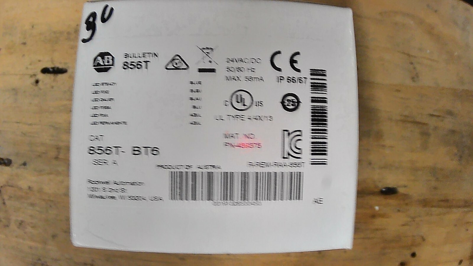 ALLEN BRADLEY 856T-BT6 BLUE LED LIGHT SER.A -FREE SHIPPING | eBay