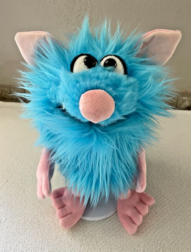 Blue Furry Monster Living Puppets SCHORSCH Open Mouth Ball Eyes Nose 13 ...