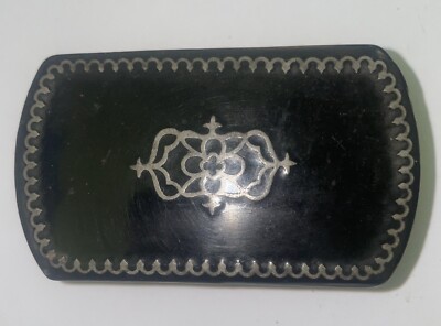 LARGE ANTIQUE VICTORIAN SILVER INLAID SMALL SNUFF BOX POCKET | eBay