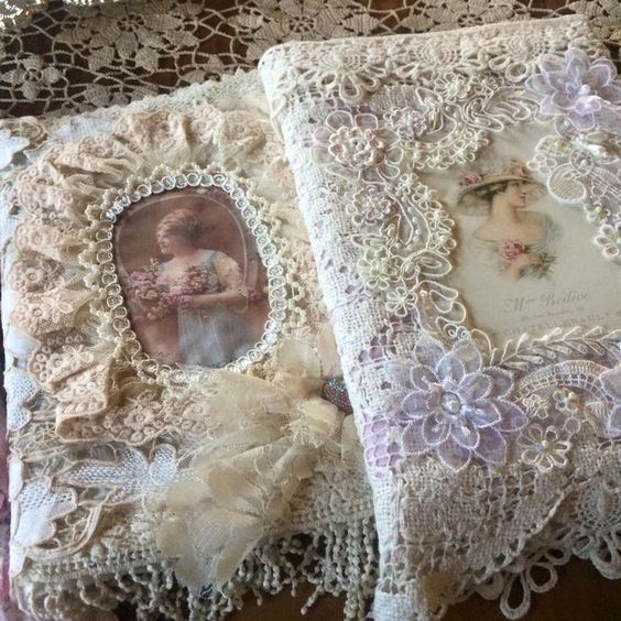 Handmade Set of TWO 5x7 Retro Vintage GOODNIGHT DOLLS Cotton Fabric ...