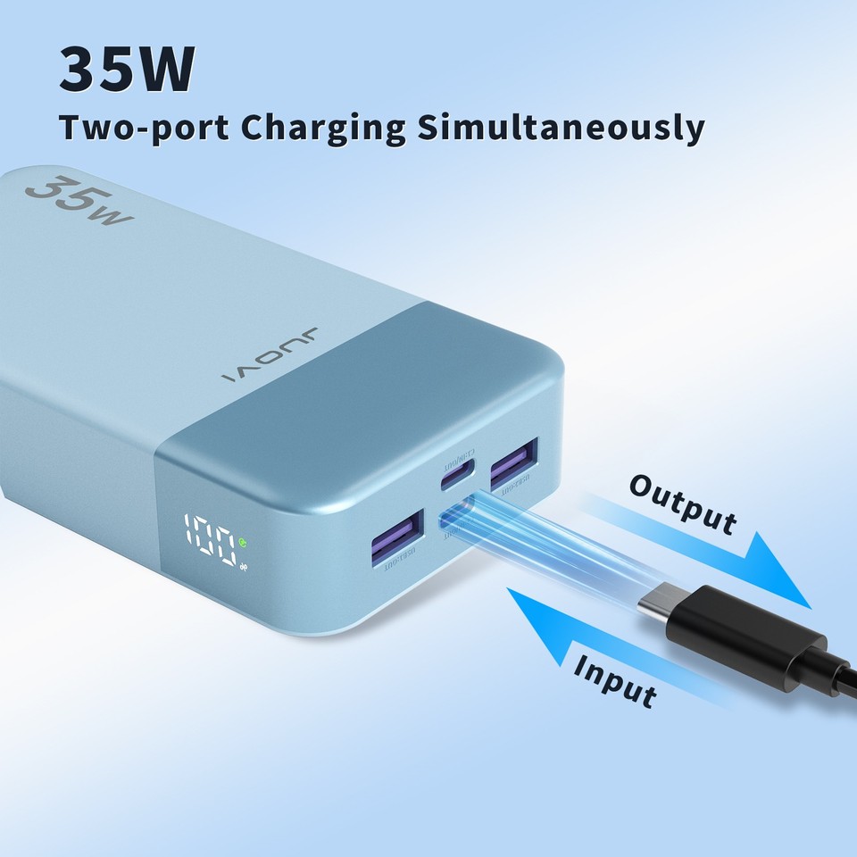 Power Bank 20000mah 35W USB C Backup Battery Portable Charger For Phone ...