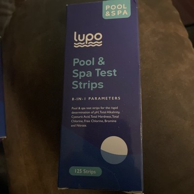 lupo 8 in 1 Pool & Spa Test Strips Kit 125 Accurate Test Strips Exp 01/ ...