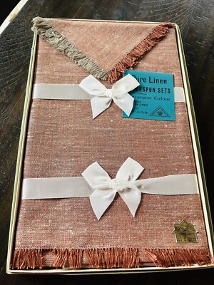 Vintage MCM Linen Tablecloth New With Tags Table Linens Of Distinction ...