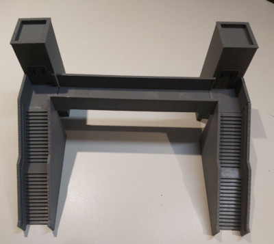 TT120 Gauge Model Railway Station Platform Footbridge with Lifts ...