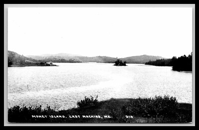 RPPC Maine Harbor View Of Money Island - East Machias, ME | eBay
