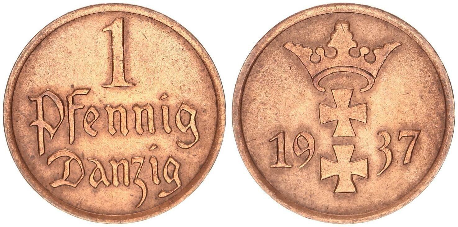 Poland/Gdańsk 1 Pfennig 1937 Extremely Fine+ 69738 | eBay