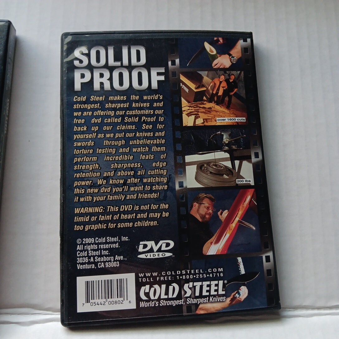 Cold Steel Knives More Proof DVD And Solid Proof DVD 3 Total Discs | eBay