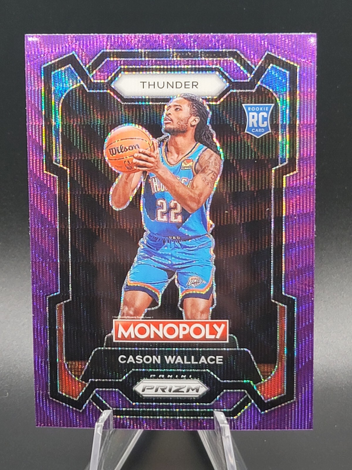 2023-24 Panini Prizm Monopoly Carson Wallace Purple Wave Prizm Rookie ...