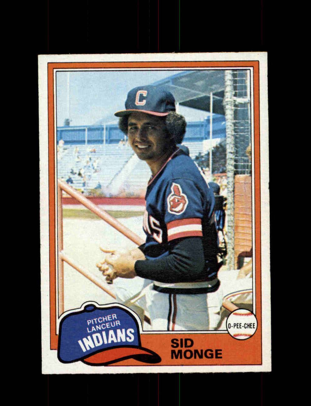 1981 SID MONGE O-PEE-CHEE #333 INDIANS GRAY BACK *5318 | eBay