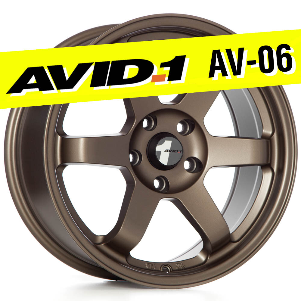 Avid.1 Av-06 17x8 Matte Bronze 4x100 35 Wheel JDM Te37 Style Fits Civic ...