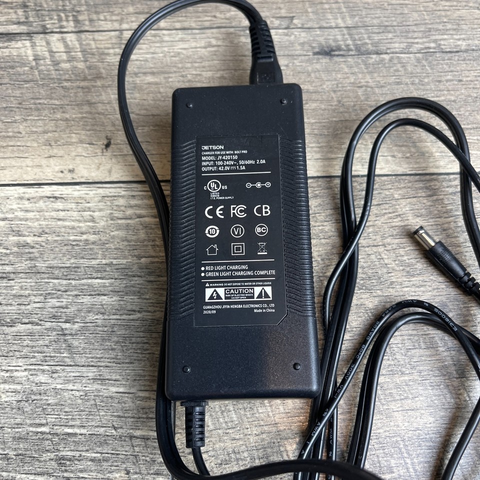 JetSon Jy-420150 AC Power Charger Black 42.0 V for Jetson Bolt Pro ...