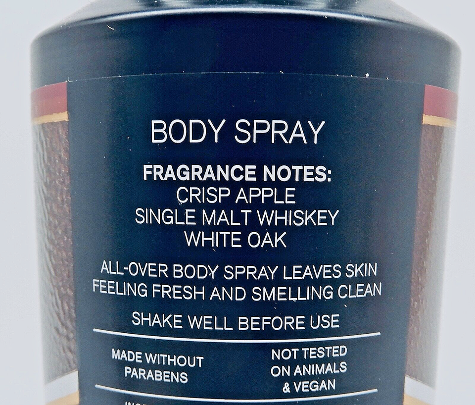 2 BATH & DODY WORKS MEN'S COLLECTION WHISKEY RESERVE BODY MIST SPRAY 3. ...