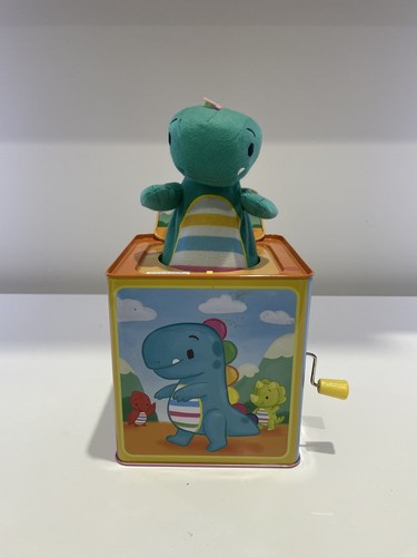 Schylling Baby Dino Jack in Box - Musical Toy with Plush T-Rex Classic ...