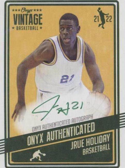 2021-22 Onyx Vintage - Jrue Holiday #VAJH Green Ink Autographs /50 (AU ...