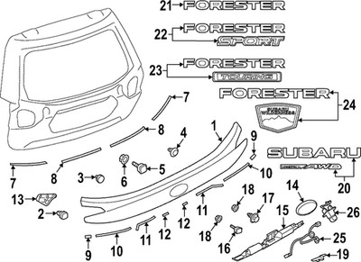 Genuine Subaru Nameplate 93079SJ160 | eBay