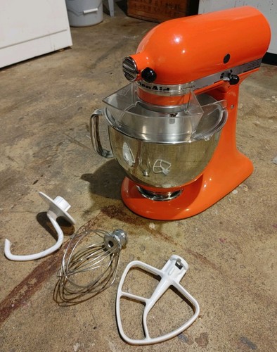 KitchenAid Artisan 5 Qt Stand Mixer Orange w/ Bowl & Attachments ...