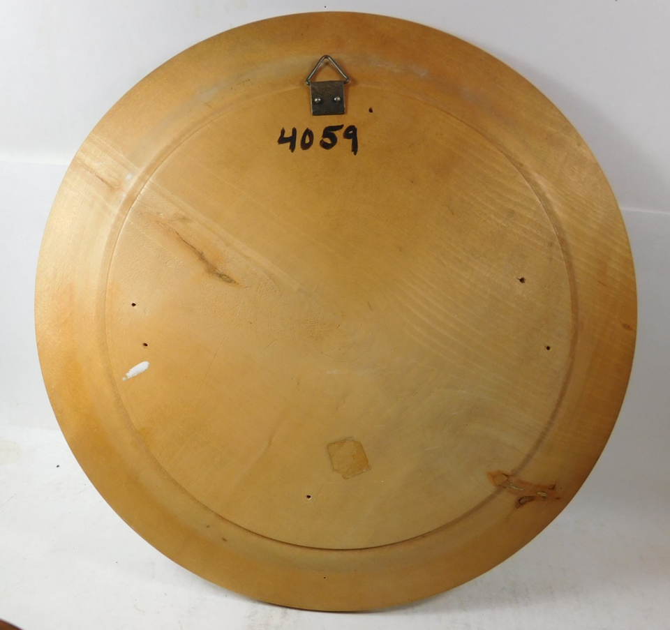 American Zone Of Germany 3D Carved Hand Painted Wood Plate | eBay