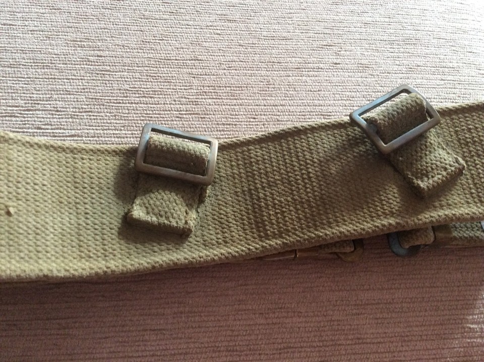 WW2 Type British Army 37 Pattern Webbing Belt Dated 1953 Korean War ...