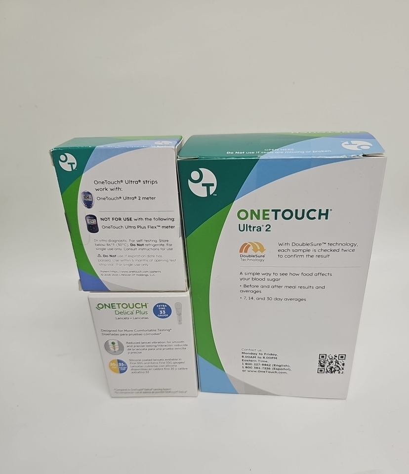 OneTouch Ultra Diabetic Test Strips and One Touch Ultra 2 Meter Combo ...