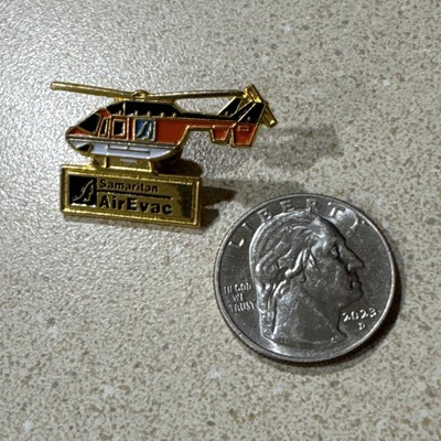 Vintage Samaritan AirEvac Helicopter Pin Pinback Button | eBay