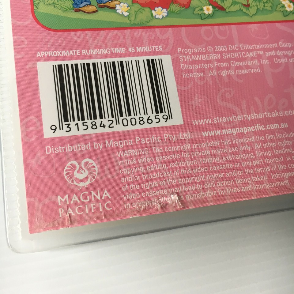 Spring For Strawberry Shortcake. VHS Video Tape DIC Cartoon Ginger ...