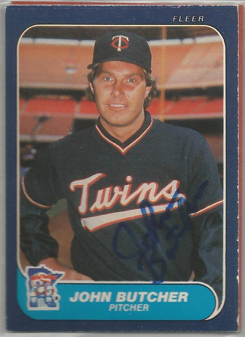 Minnesota Twins JOHN BUTCHER autographed 1986 Fleer | eBay