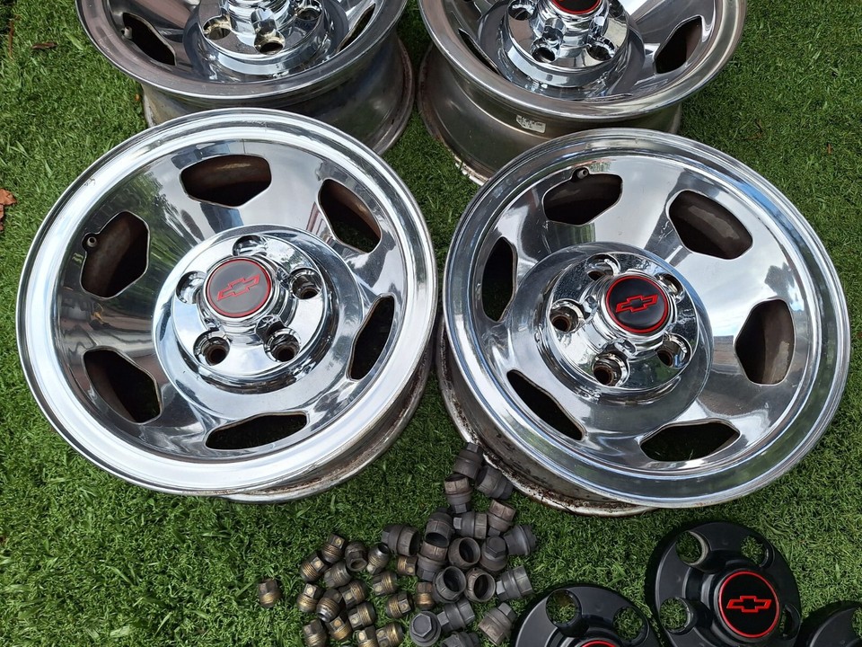 OEM CHEVY C1500 Super Sport Stock Wheels 454 SS rims center caps 5x5 ...