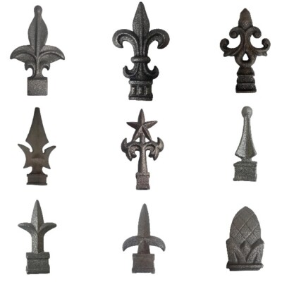 Cast Iron Fence Finials, Multiple Styles & Sizes, 1/2 to 1 Inch Square ...