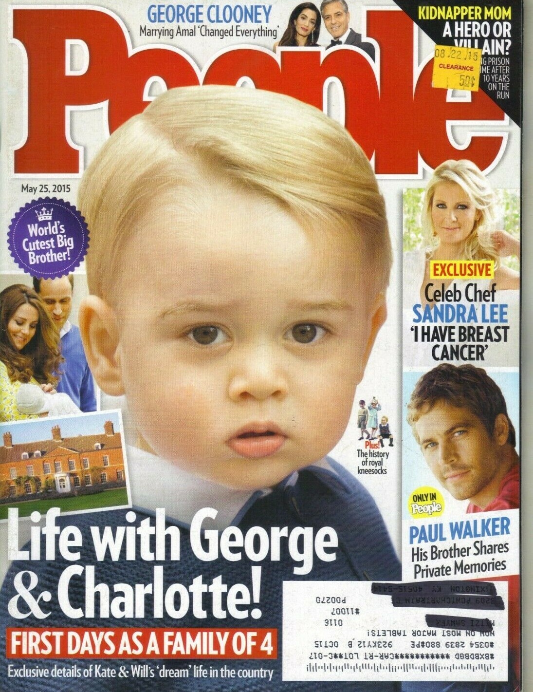 People Magazine May 25 2015 Life With George & Charlotte SANDRA LEE ...