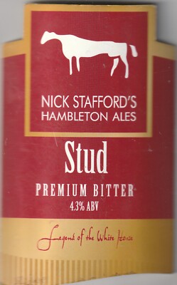 USED CURVED PUMP CLIP FRONT - NICK STAFFORD'S HAMBLETON ALES - STUD ...