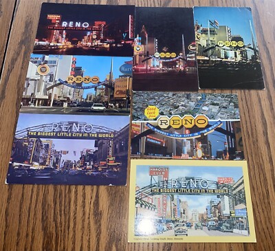 7 Vintage Reno Nevada Street Scene Postcards | eBay