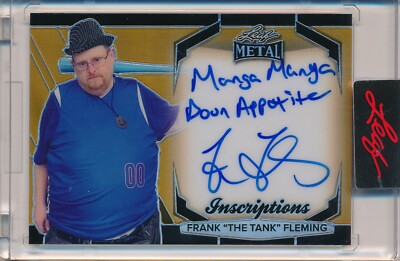 2024 LEAF METAL INSCRIPTIONS FRANK THE TANK FLEMING AUTO /100 SIGNATURE ...
