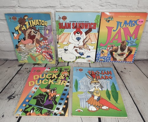 Vintage 1996 WB Looney Tunes Activity & Coloring Books Lot of 5 Space ...