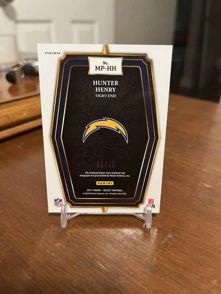 2017 Panini Select Purple Hunter Henry Autograph Jersey 49 Made. | eBay