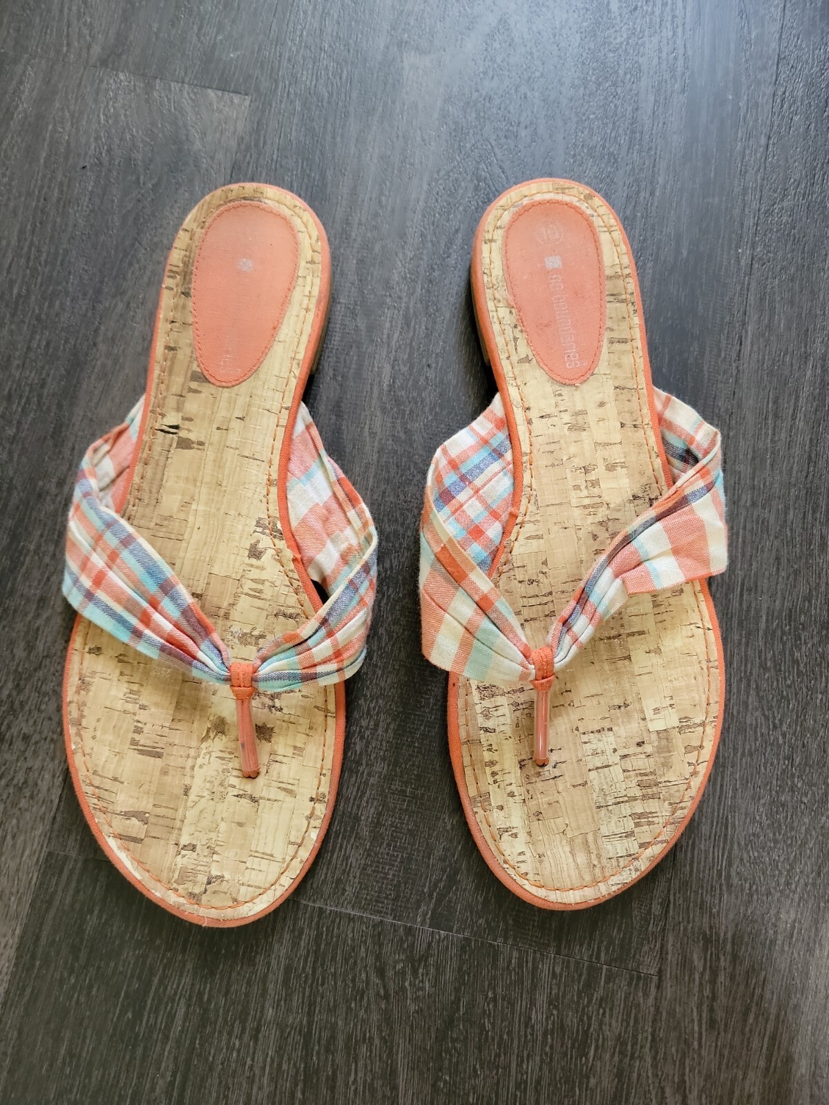 No Boundaries Plaid Flip Flop Thong Sandals Size 10. - Gem