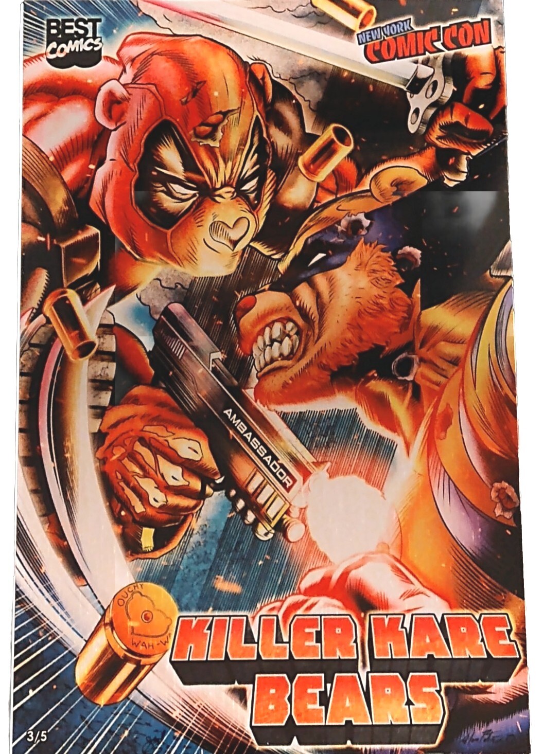 Killer Kare Bears Deadpool Vs. Wolverine Homage METAL Cover NYCC ...