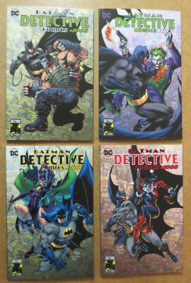 DETECTIVE COMICS 1000 JIM LEE VARIANT SET BATMAN Joker Harley Quinn ...