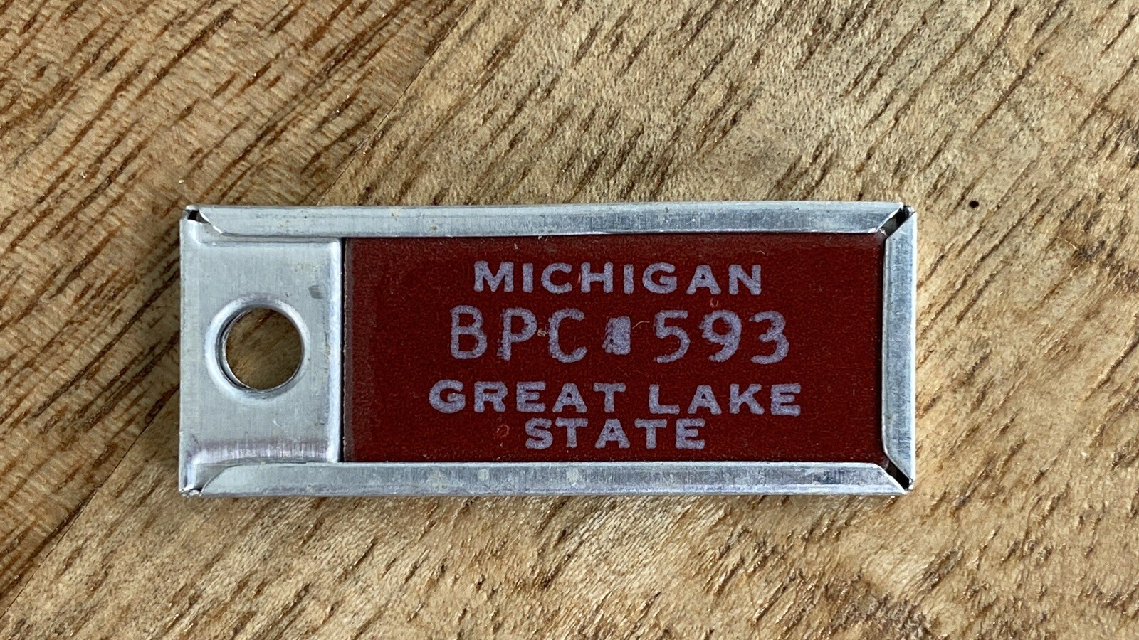 Vintage Michigan Disabled Veterans License Tag / DAV / Keychain Fob ...