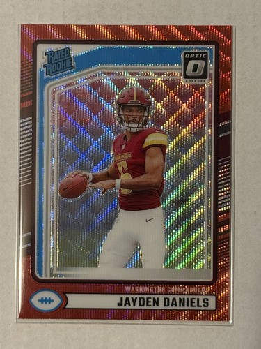 2024 Donruss Optic Jayden Daniels Rated Rookie Red Wave | eBay