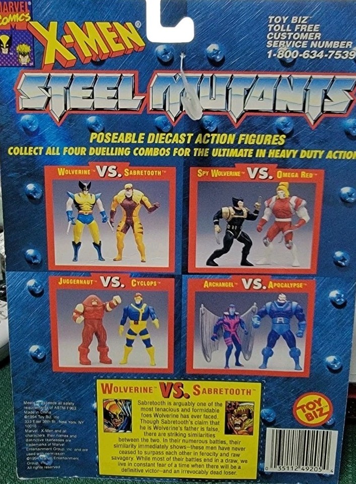 Vintage LOT 1994 Marvel X-Men Steel Mutants Die Cast Metal Action ...