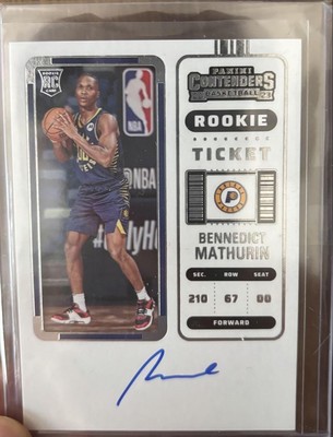 Benedict Mathurin Rookie Sign Card | eBay