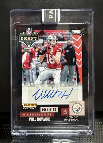 2025 Panini NFL Draft Night Will Howard Rookie 1st NFL Card Auto Black ...