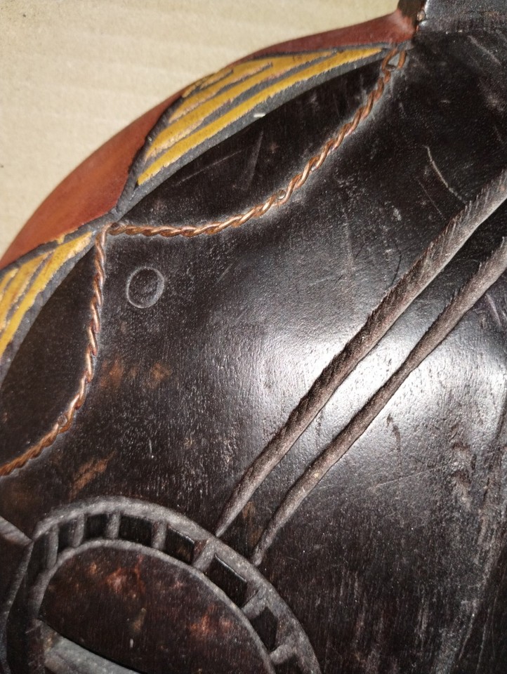 Vintage Tribal Mask Carved Wood with Metal Decoration Ghana African ...