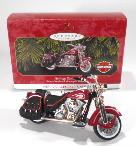 HERITAGE SPRINGER Motorcycle Harley Davidson Hallmark Ornament 1999 ...